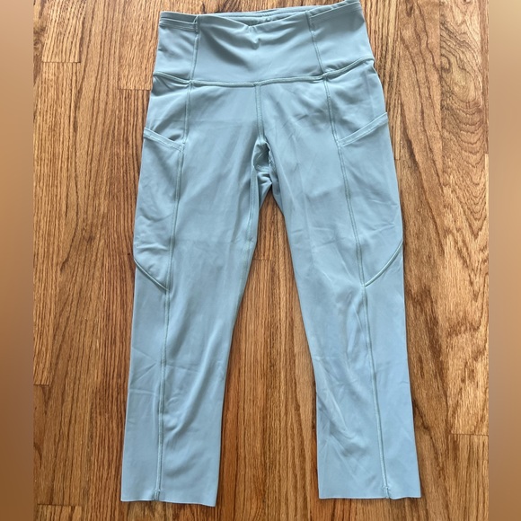 lululemon athletica | Pants & Jumpsuits | Rare Blue Lululemon Cropped ...
